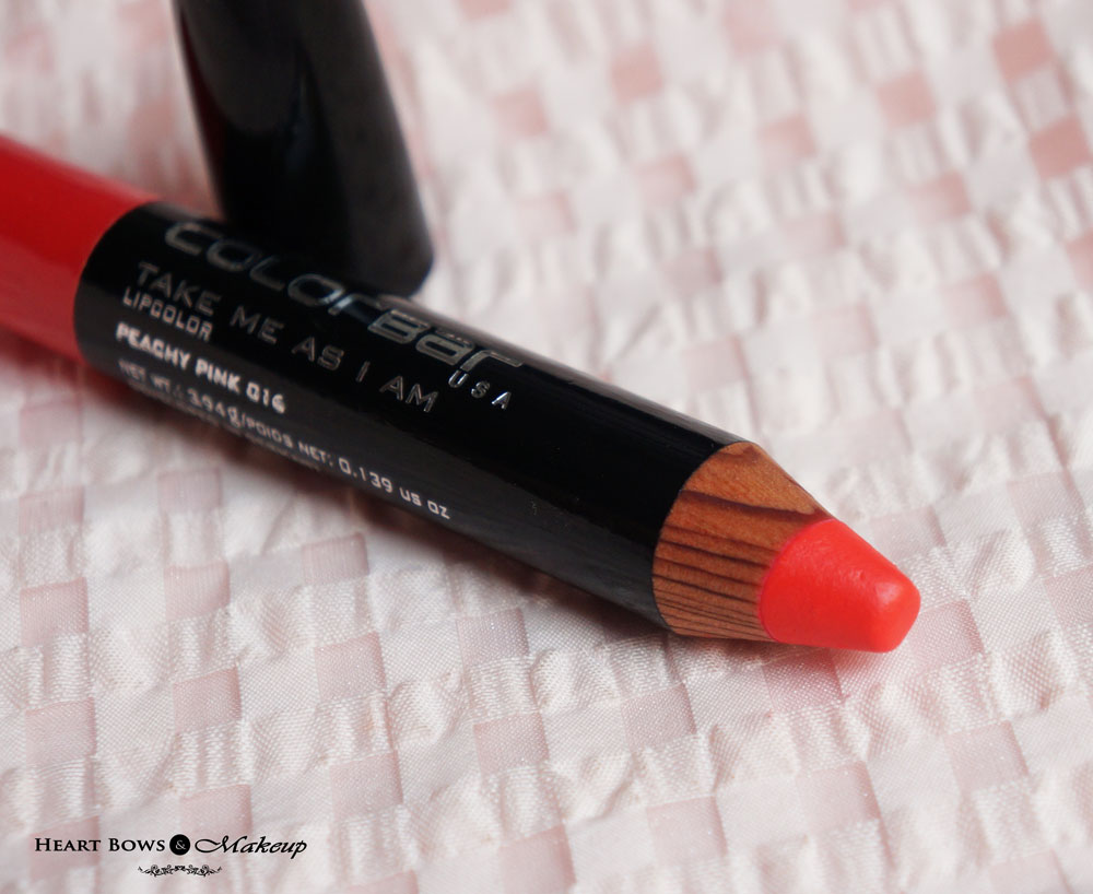 Colorbar Take Me As I Am Lip Color Peachy Pink Review Swatches